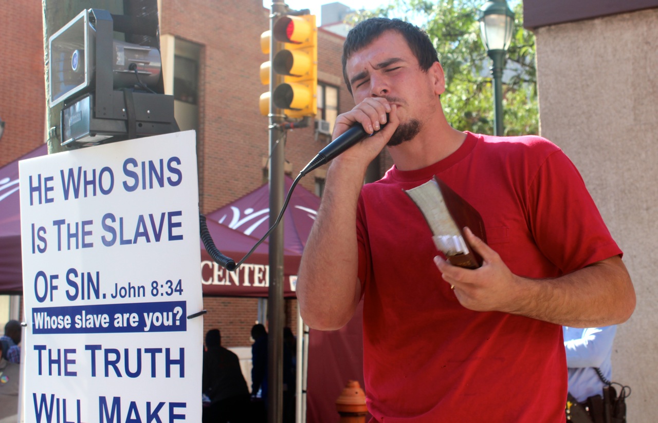 Audio Slideshow: Street preacher’s clash with LGBT fesitval goers ...
